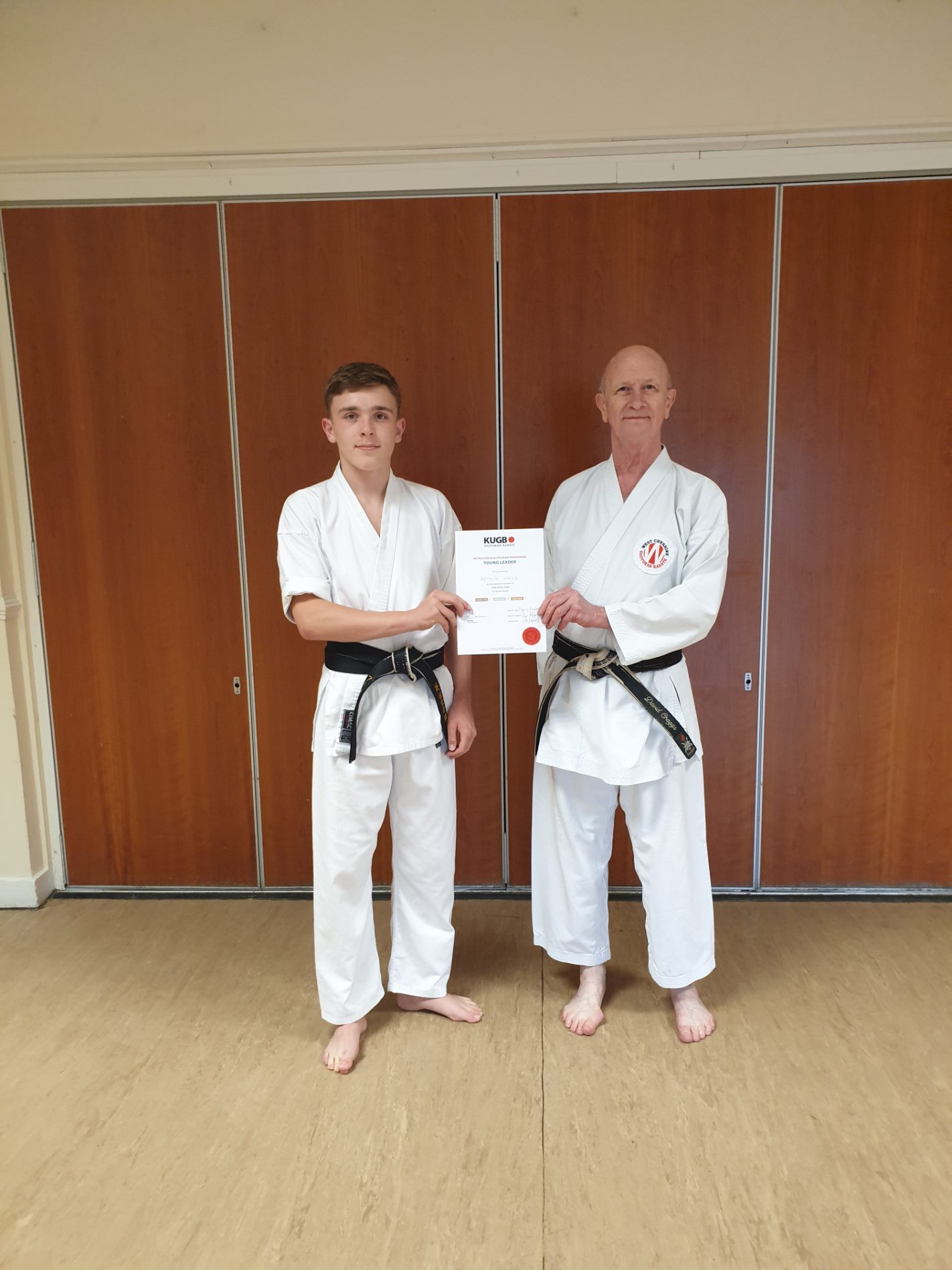 Junior Leader Silver for Arthur - West Cheshire Shotokan Karate